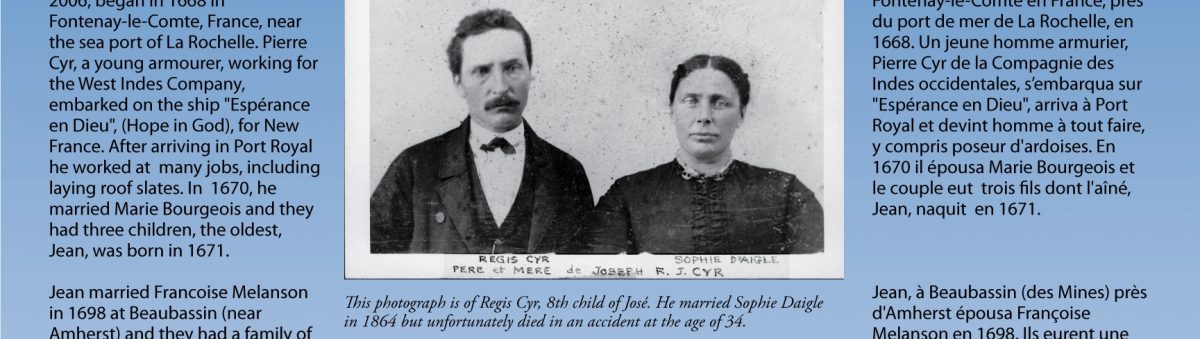 The History of the Cyr Family is one of the panels from the Acadian ...