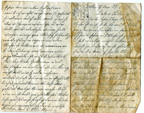 World War I German Letter written in German World War I letter written ...